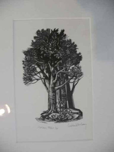 Woodcut By Michael Mccurdy "man And Tree" 1/100