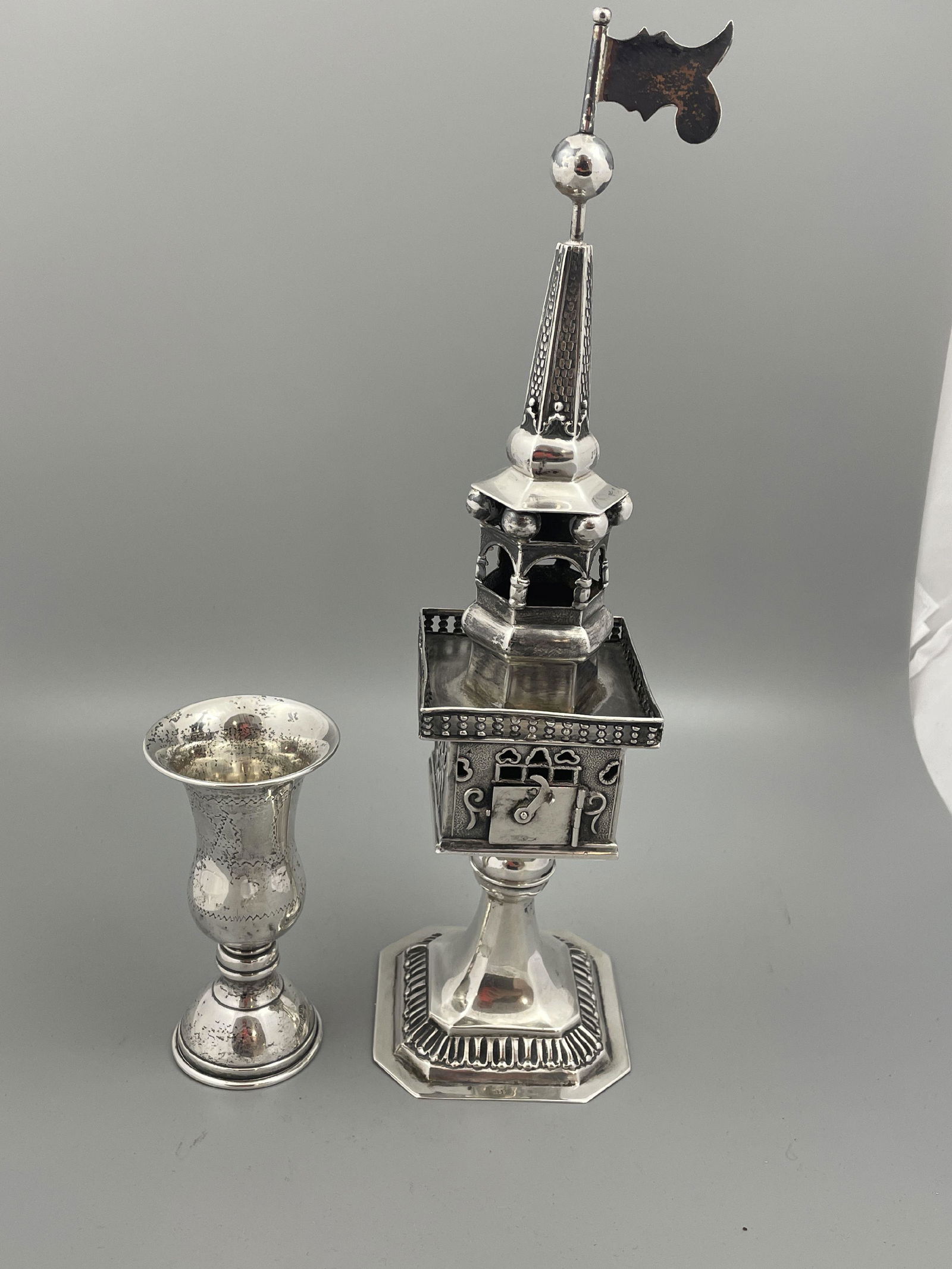 Sterling Silver Judaica Items, 282 Grams