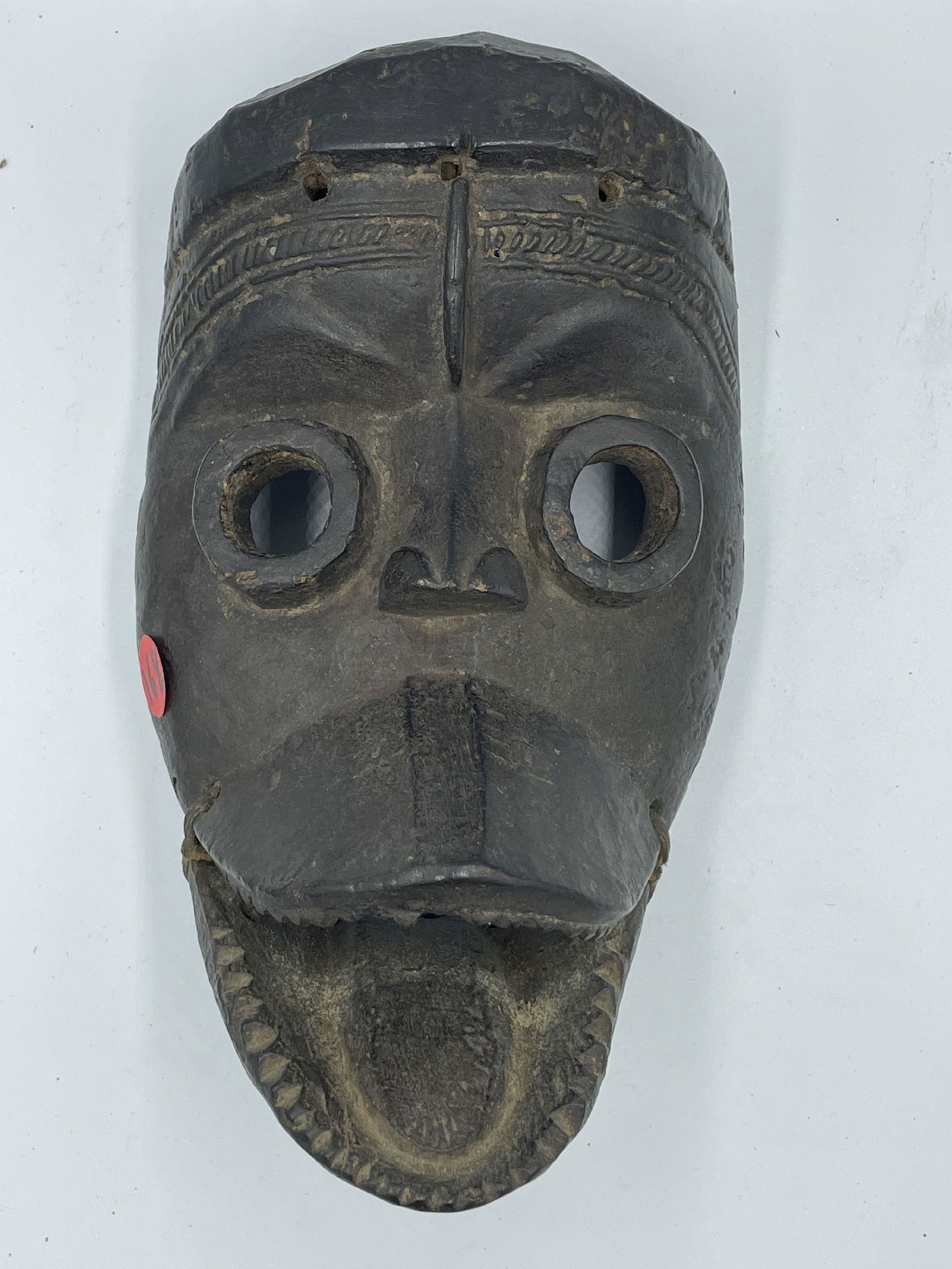 EARLY YORUBA MASK WITH ARTICULATING JAW, 9.5" X 5.5" X 4.5" PROPERTY ...