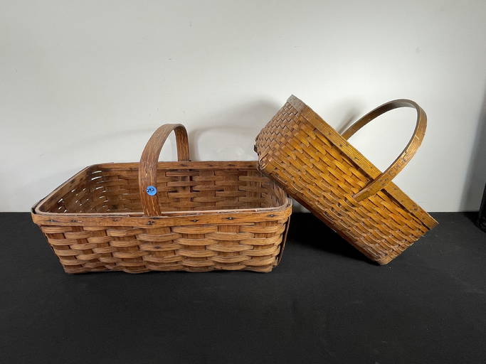 TWO HIGGINS TYPE BASKETS (#0292) on Feb 19, 2023 | Kimballs Auction and ...