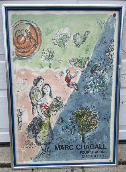 Marc Chagall Chicago 1974 Four Seasons Gallery Poster By Mourlot 27