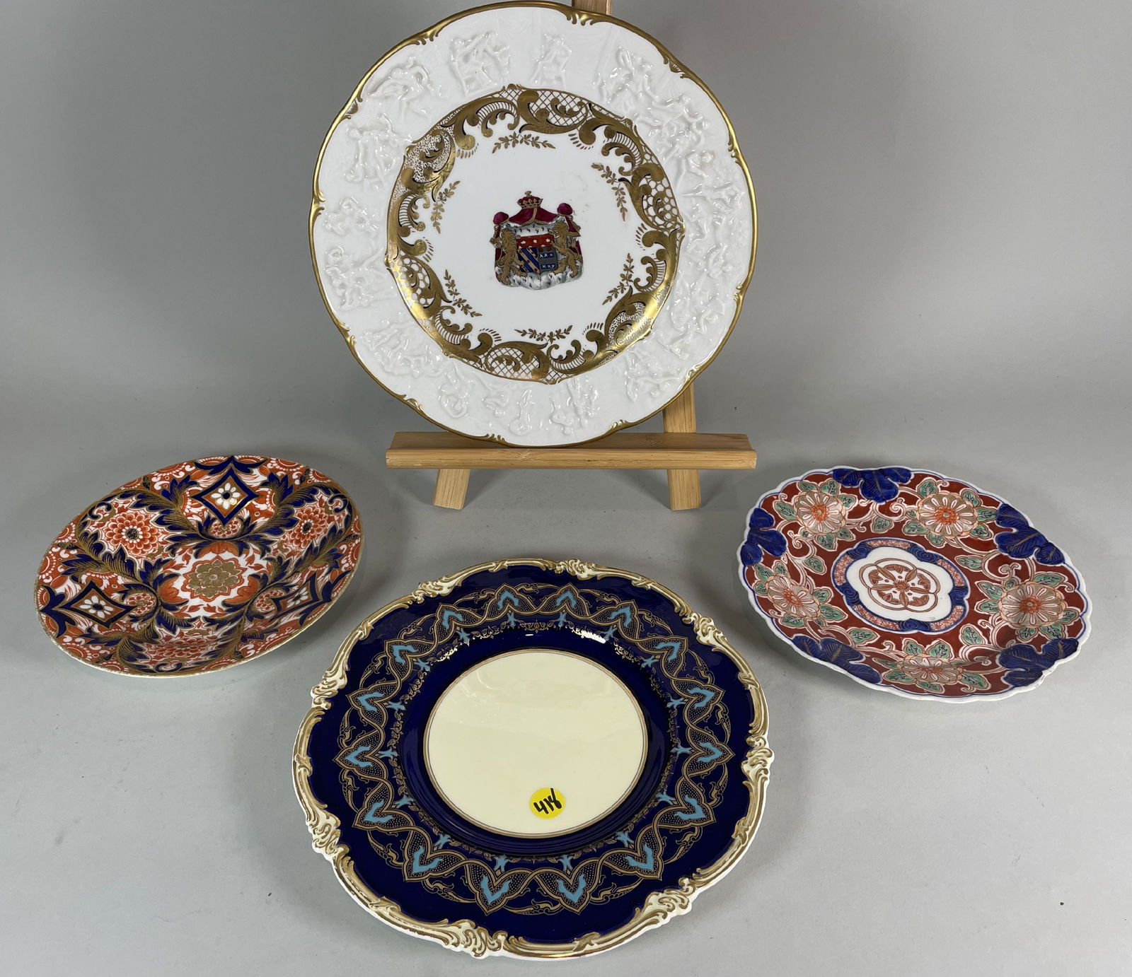 An Armorial Plate(napoleon), A Derby Plate, An Imari Plate, And An ...