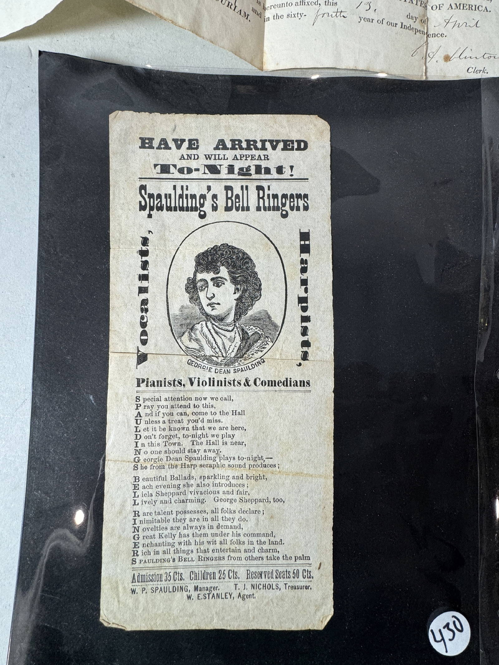 A Historic Broadside And William Smith 1846 Citizenship Papers Auction