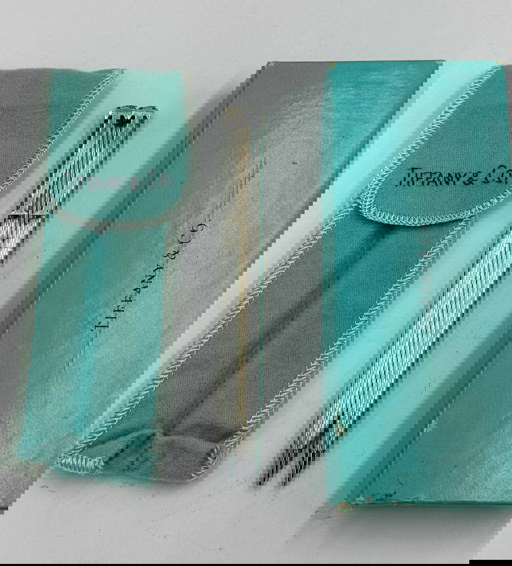 2 Sterling Silver Tiffany Pens With Original Box And Felt, 5.25" Auction