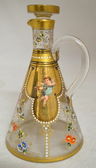 Moser Enameled Cherub Decorated Cruet - Jan 22, 2014 | Kimballs Auction ...