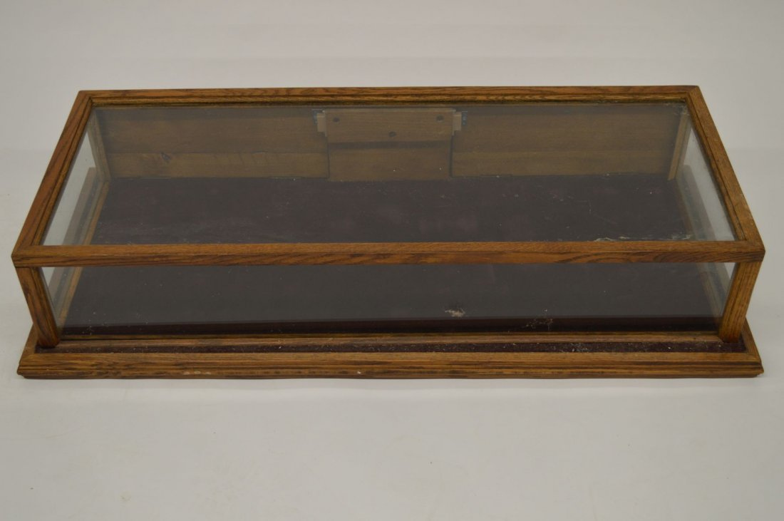 Antique Oak Table Top Display Case