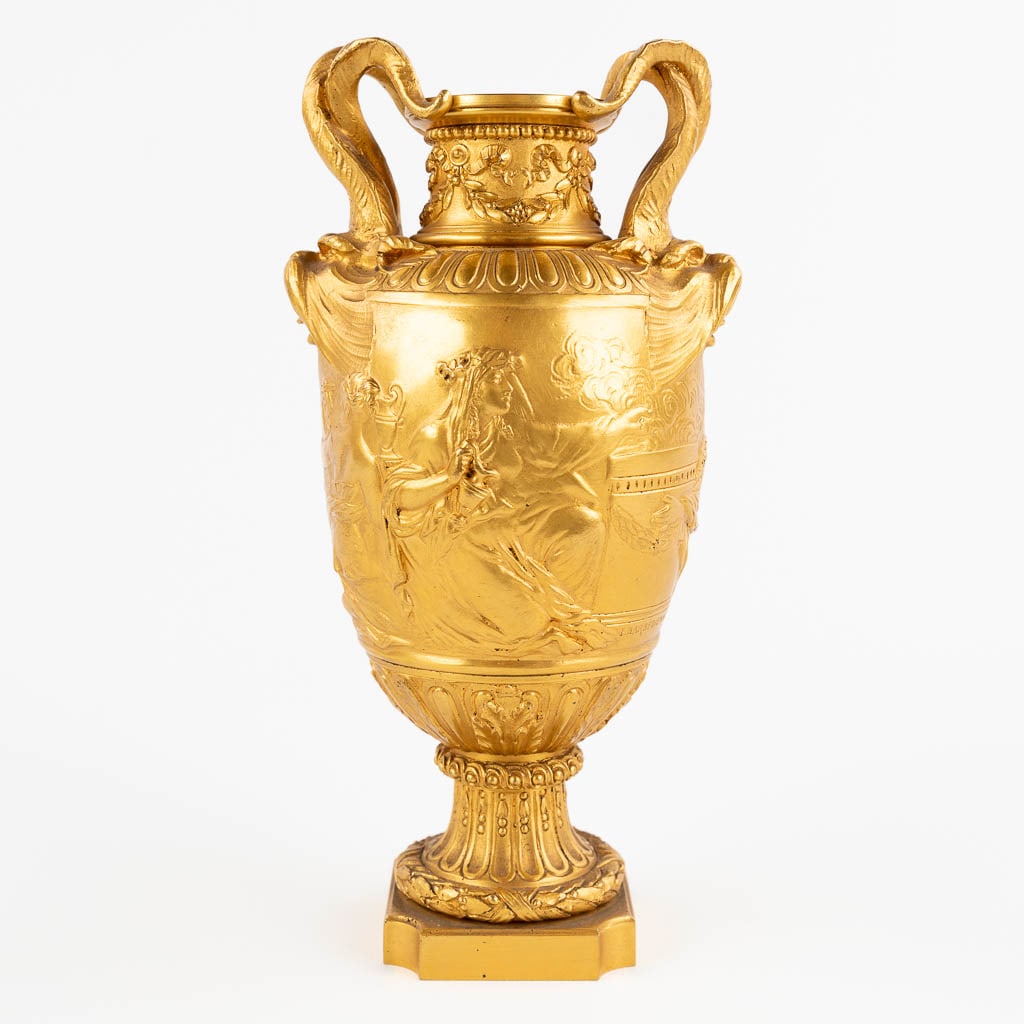 Ferdinand Barbedienne (1810-1892) 'gilt Bronze Vase With Mythological ...