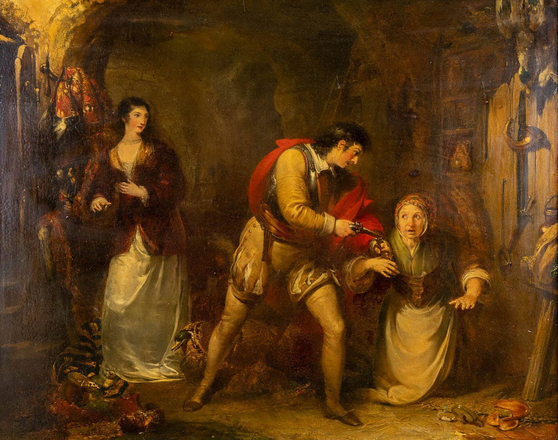 Baron Hendrik Leys (1815-1869) 'the Key' Oil On Panel. (w:64 X H:51 Cm ...