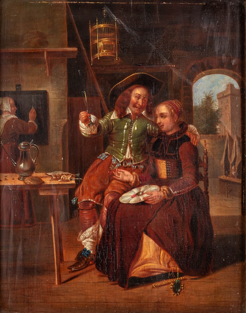 Portrait Of Gabriã«l Metsu With His Wife Isabella De Wolff, After An ...