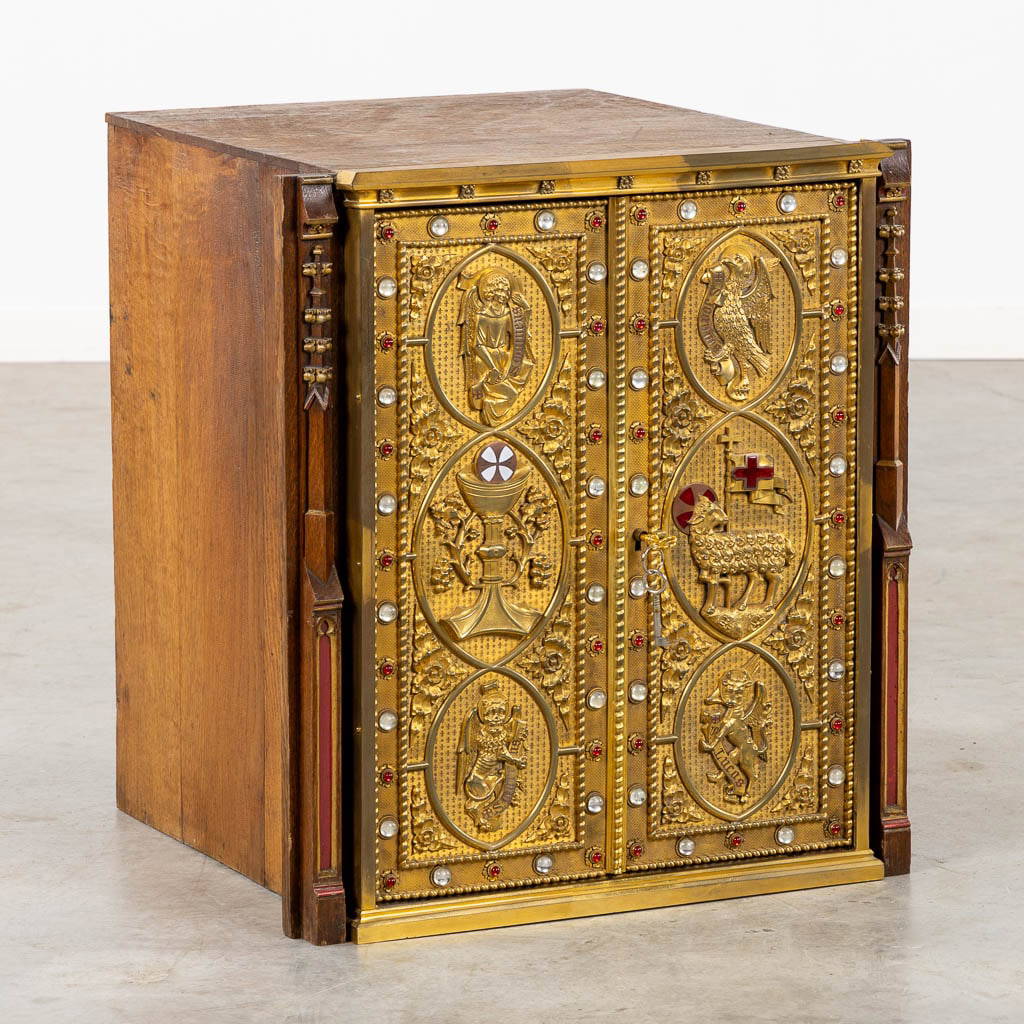 A Tabernacle, Finely Finished With The Four Evangelists, Cabochons And ...