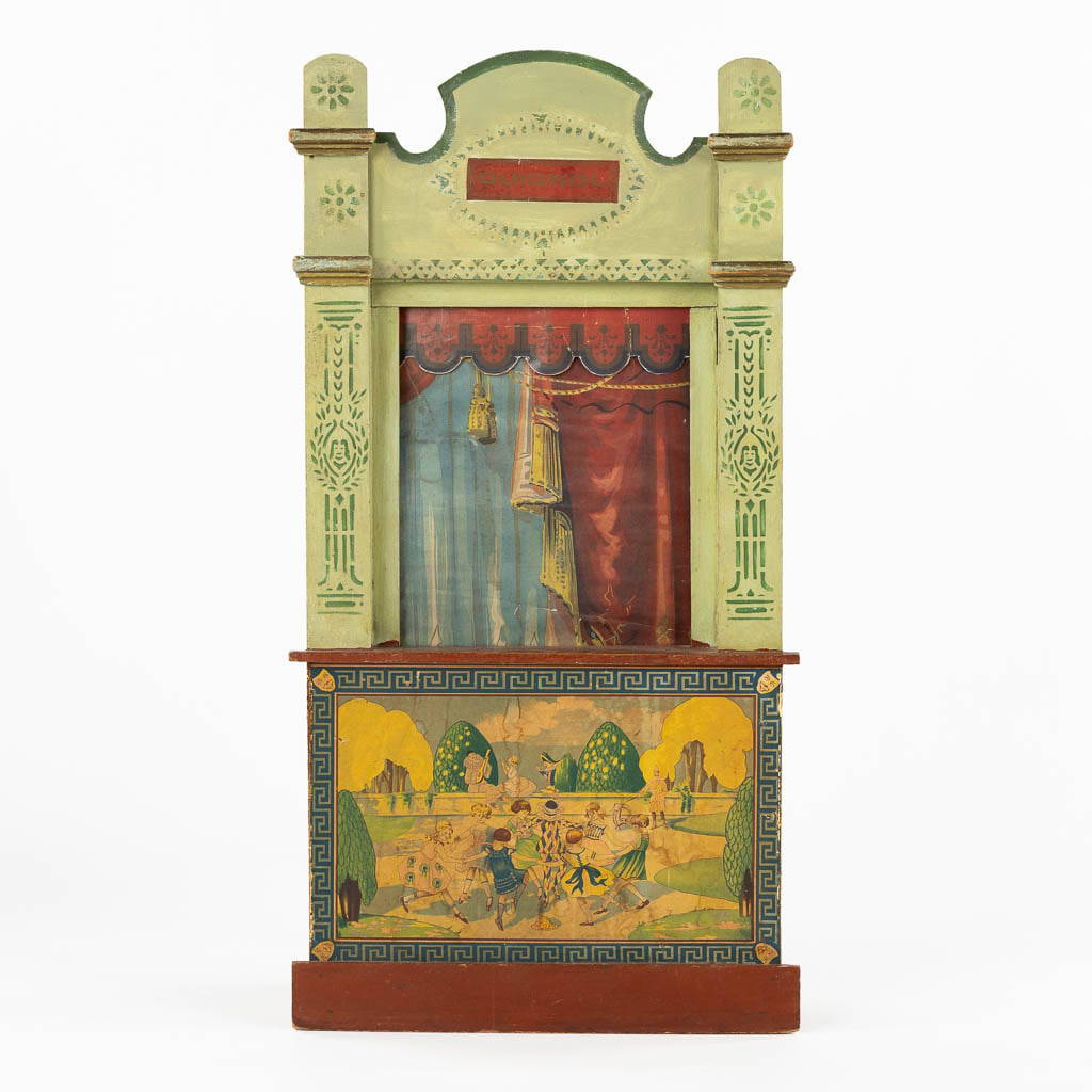 An Antique Puppet Theatre, Guignol. (w:44 X H:85 Cm) Auction