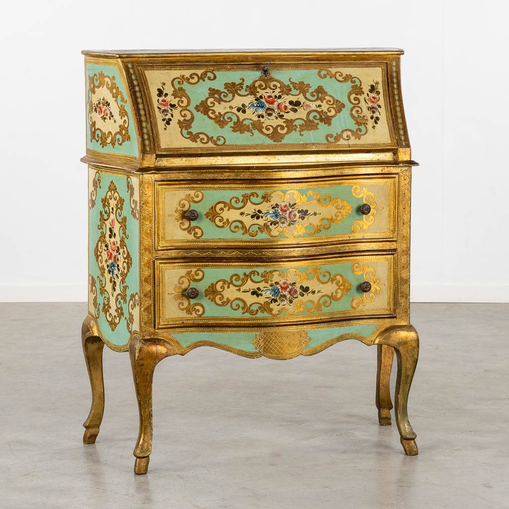 A Venetian Writing Table 'scribou Venetian', Hand Painted, Circa 1960 ...