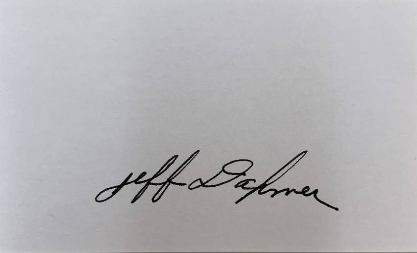 Jeffrey Dahmer Autograph