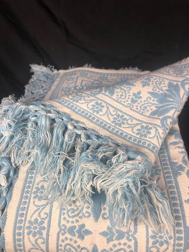 Vintage Italian Quilt Blue & Cream