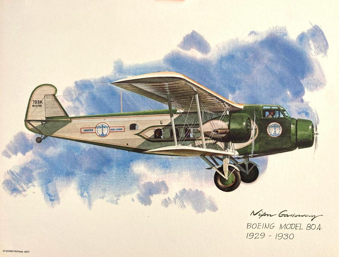 Nixon Galloway, Boeing Model 80a Lithograph