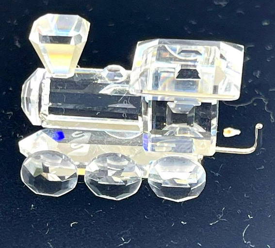Swarovski Silver Crystal Train And Box