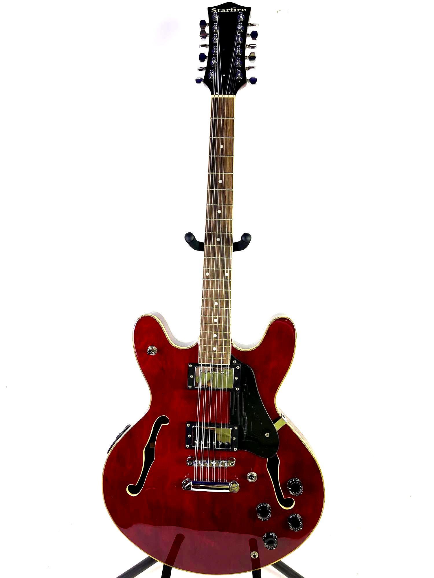 Starfire Semi-Hollow 12-String Transparent Red Electric Guitar (#0177 ...