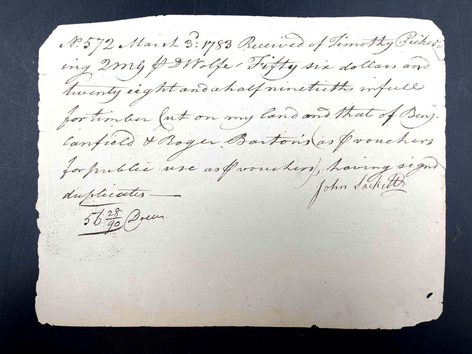 Timothy Pickering Revolutionary War Document Auction