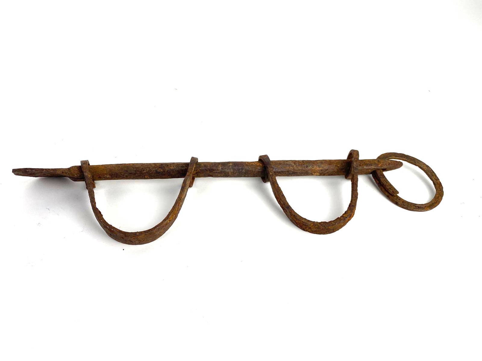 18th Century Middle Passage Iron Slave Shackles Auction