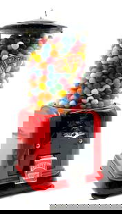 Atlas Ace 1 Cent Gumball Machine. Circa 1930s. Metal And Gl...