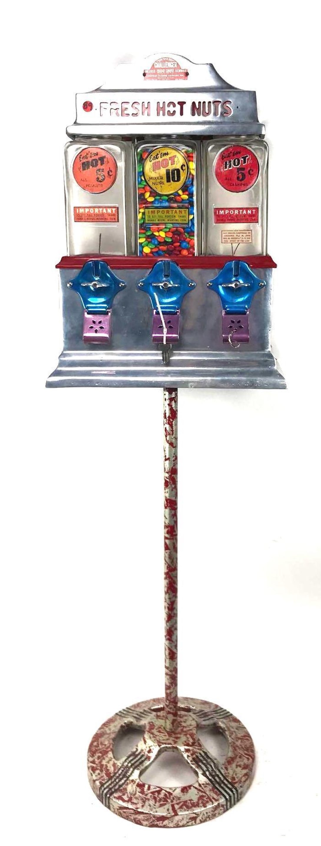 The Challenger Deluxe Nut Vending Machine With Stand Auction