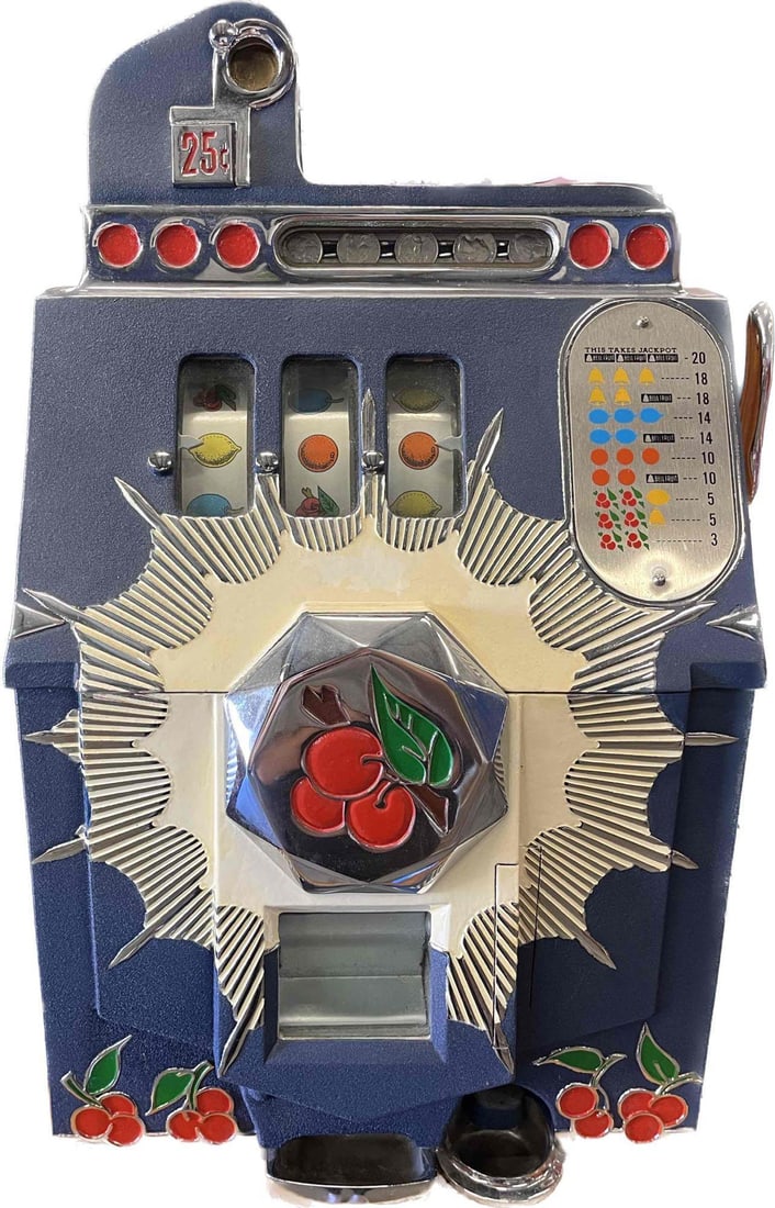 Mills 25 Cent Bursting Cherry Slot Machine Auction