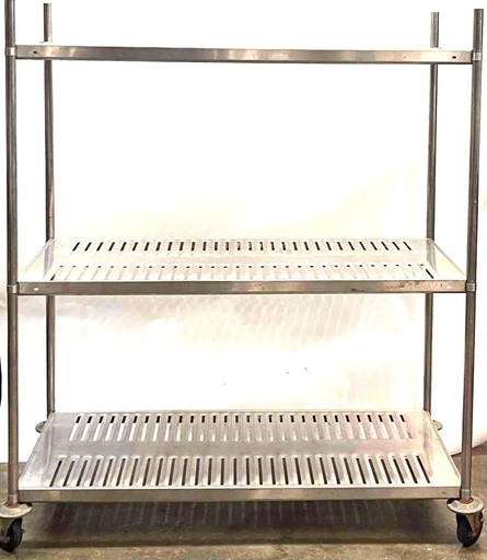 Large Metal Shelving Unit On Wheels