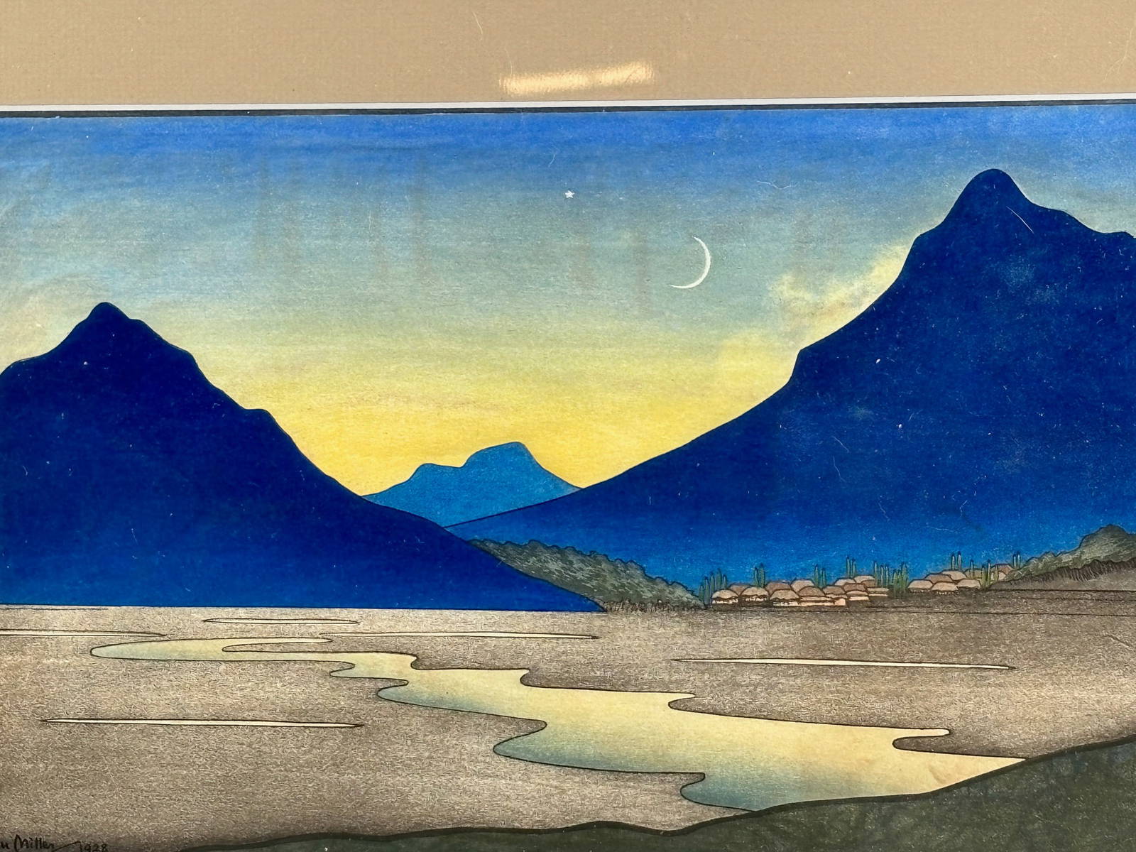 Lilian May Miller, The Crescent Moon Rides Low Auction