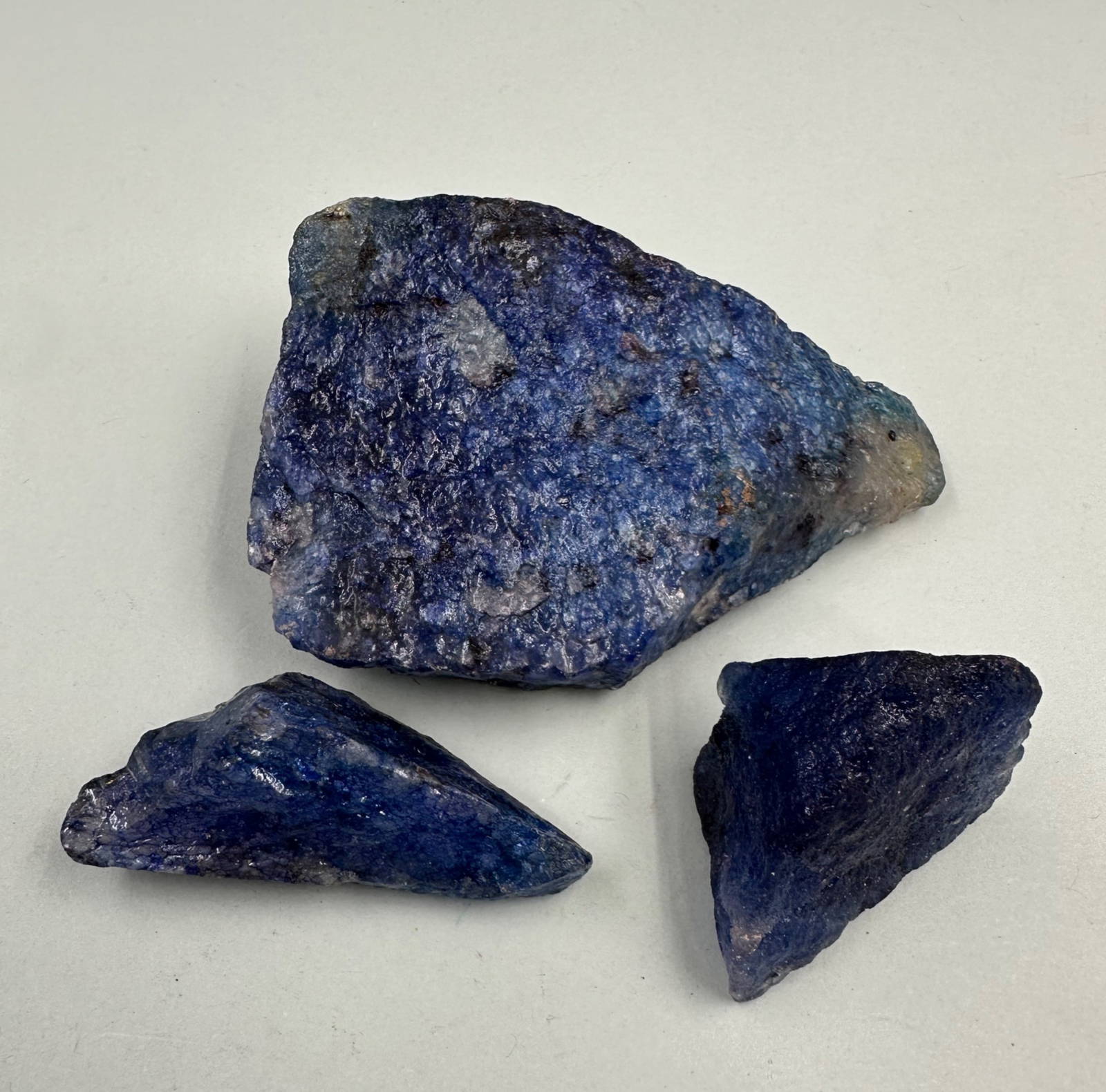 Three Natural Uncut Rough Sapphires Auction