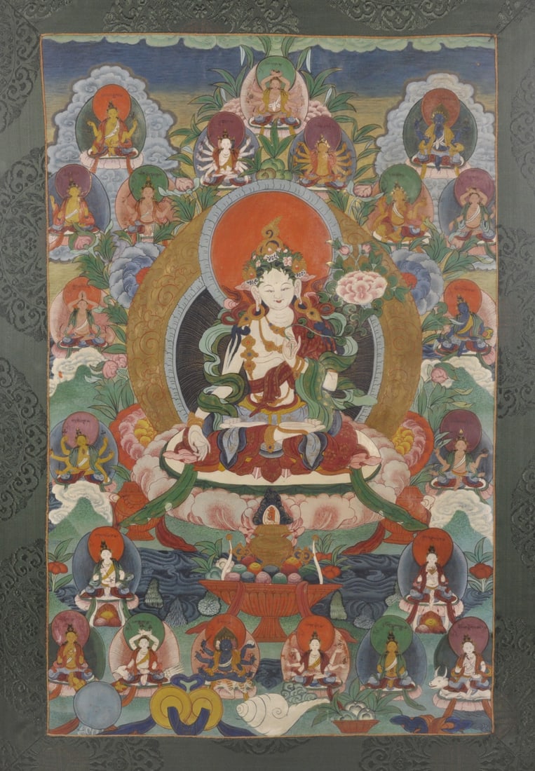 Thangka White Tara Tibetan Painting - Jul 18, 2025 | Blue Box Auction ...