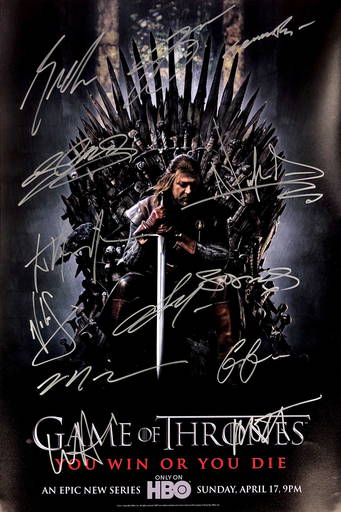 Sean Bean Autograph Signed Game Of Thrones Poster