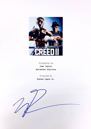 Michael B Jordan Autograph Signed Creed Script Cover