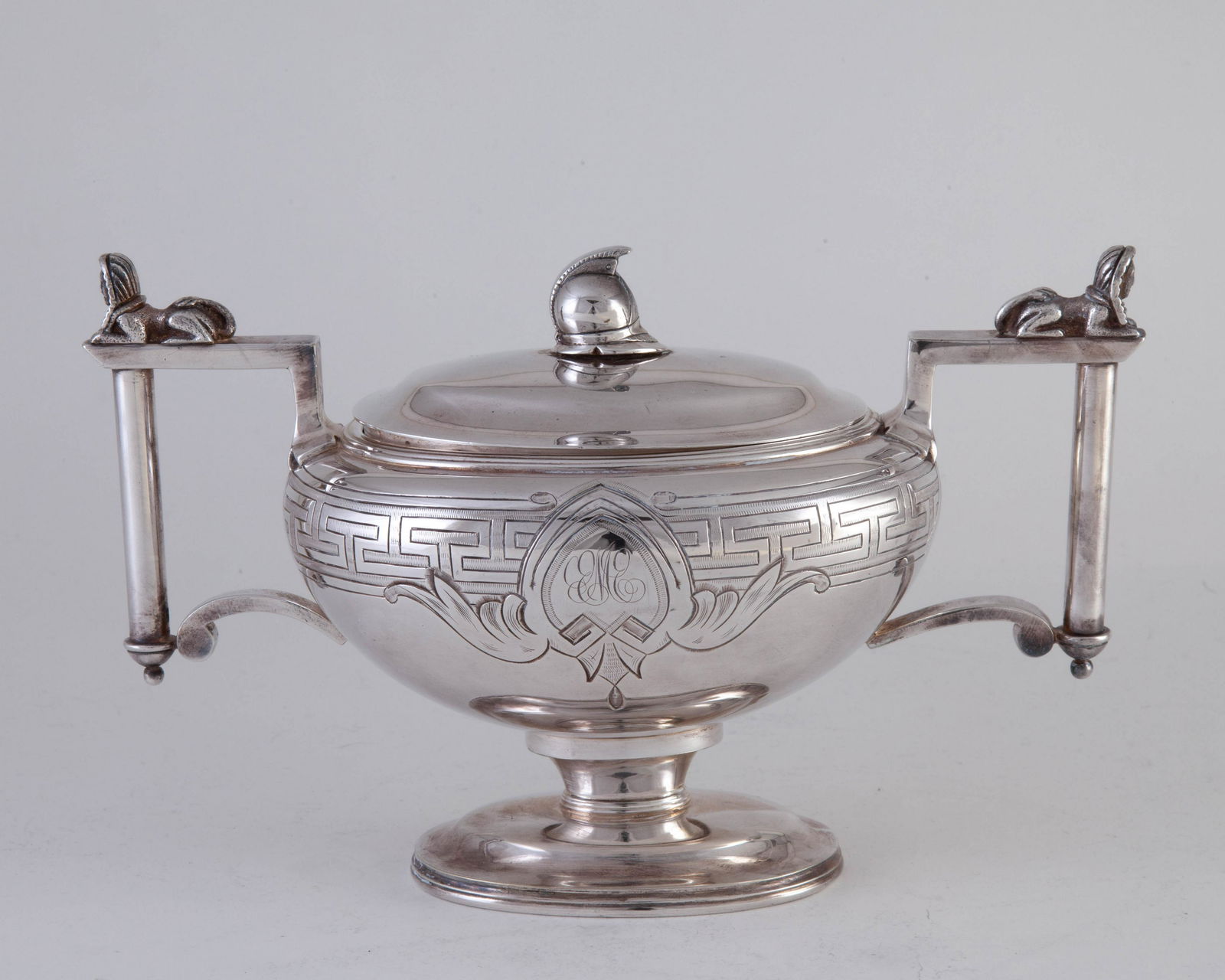 Egyptian Revival Silver Plate Tea Set