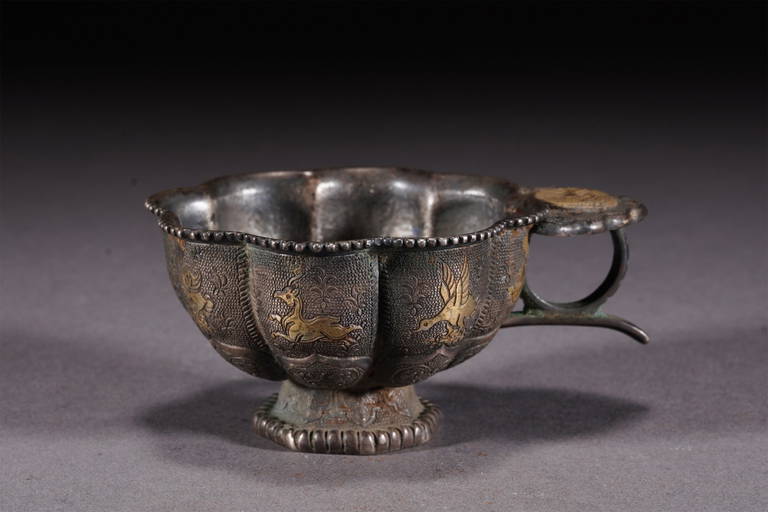 A Chinese Silver Gilding Cup