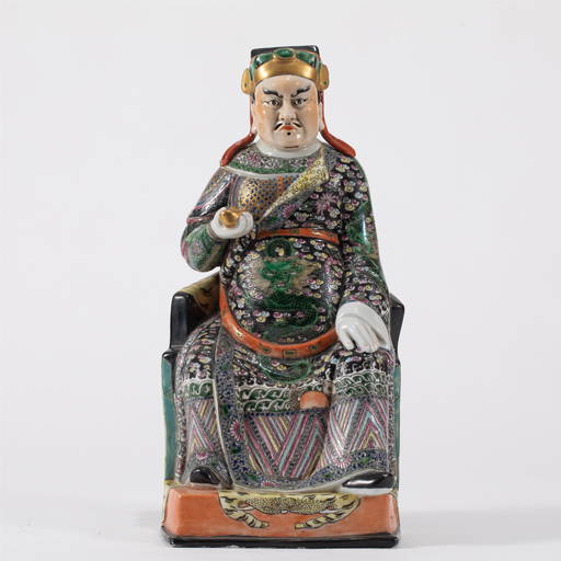 A CHINESE WUCAI PORCELAIN FIGURE OF BUDDHA STATUE (#0044) on Jan 07 ...