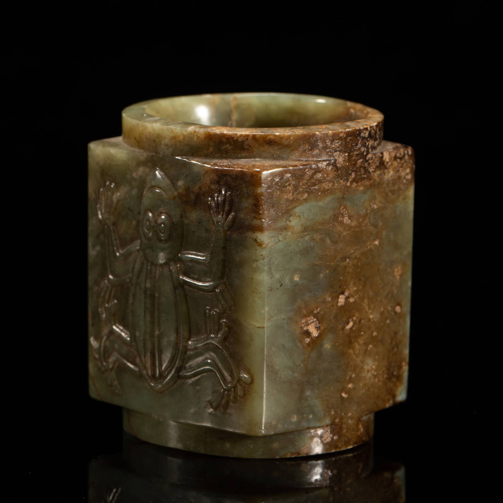 A Jade Cong Style Vase Auction