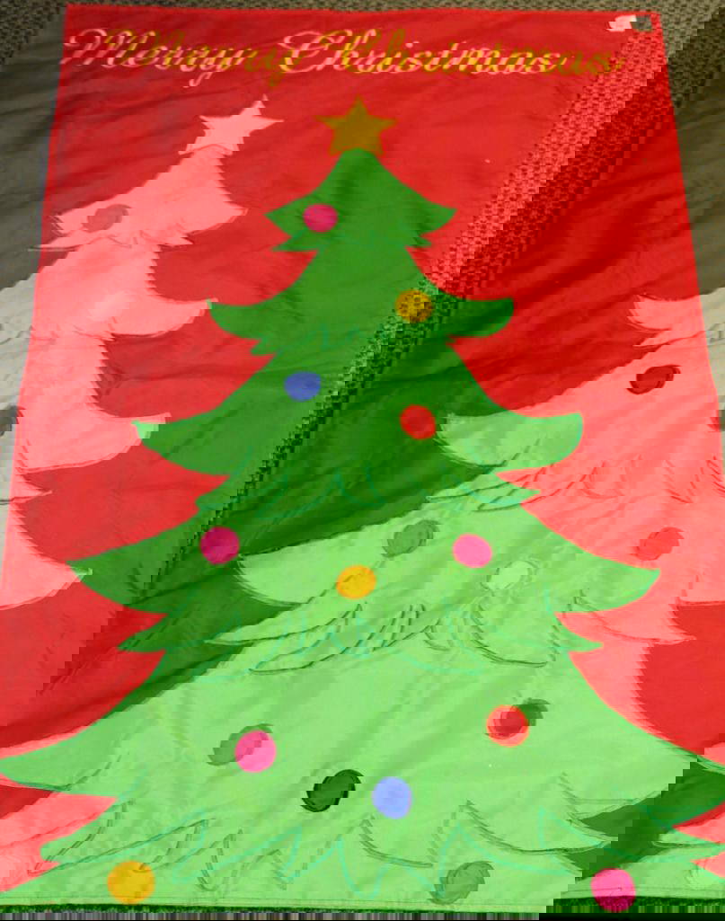 2 Large Lighted Christmas Flags Nativity Scene & Christmas From ...