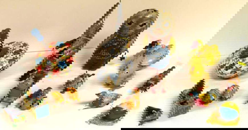 Antique Metal Wind-up Toys- Lot Of 11 Auction