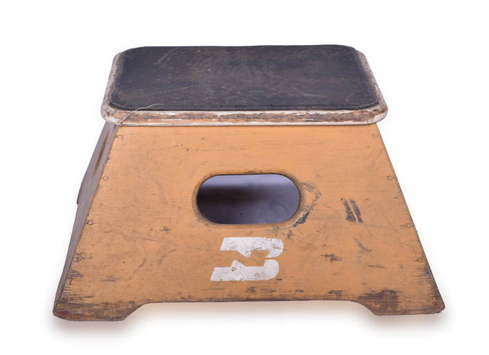 Burlington Northern Railroad Wooden Step Box