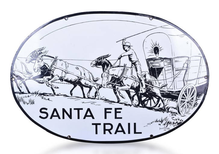 Santa Fe Trail Porcelain Sign