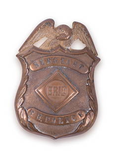 Pennsylvania Railroad Sergeant Police Badge