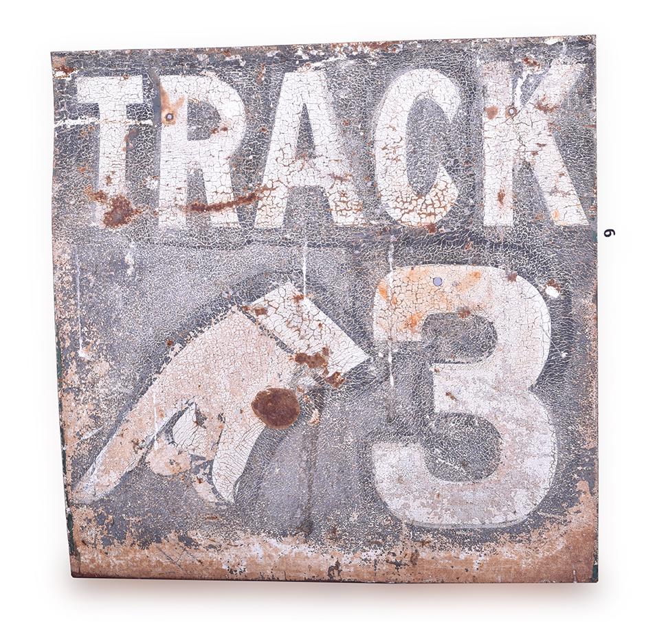 Metal "Track 3" Railroad Station Platform Sign - - Mar 18, 2022 | Rail ...