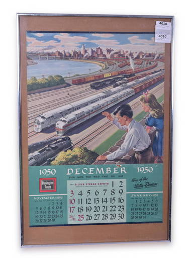 Rock Island 1958 And Burlington 1950 Calendars