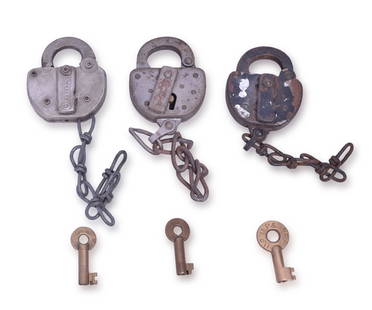 Union Pacific Railroad Brass "tool Rack" Cast Lock By Adlake With Key