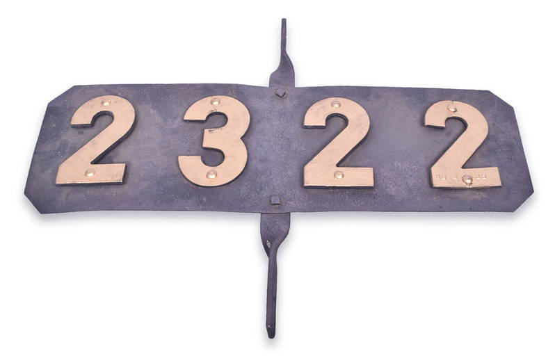 Restored Railroad Signal Number / Identification Plate W/ Cast Numbers