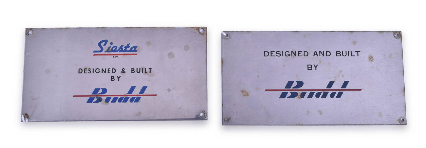 Pair Of Stainless Steel Budd Passenger Car Builders Plates