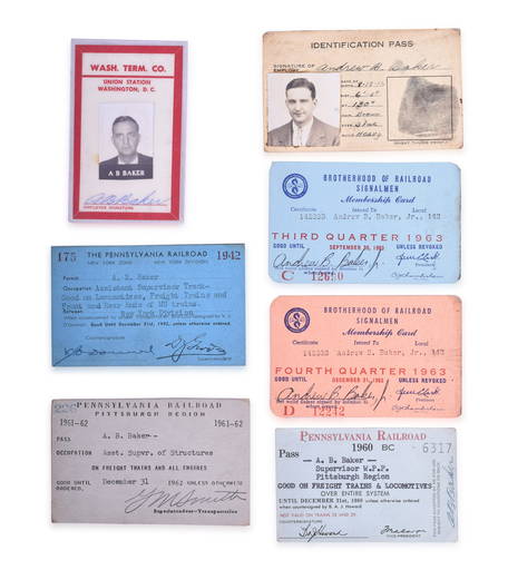 Pennsylvania Railroad and Washington Terminal Co. Employee ID Badges ...
