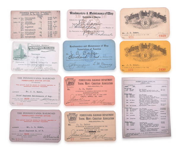 Pennsylvania and Other Railroad Identification Cards Issued to J.B ...