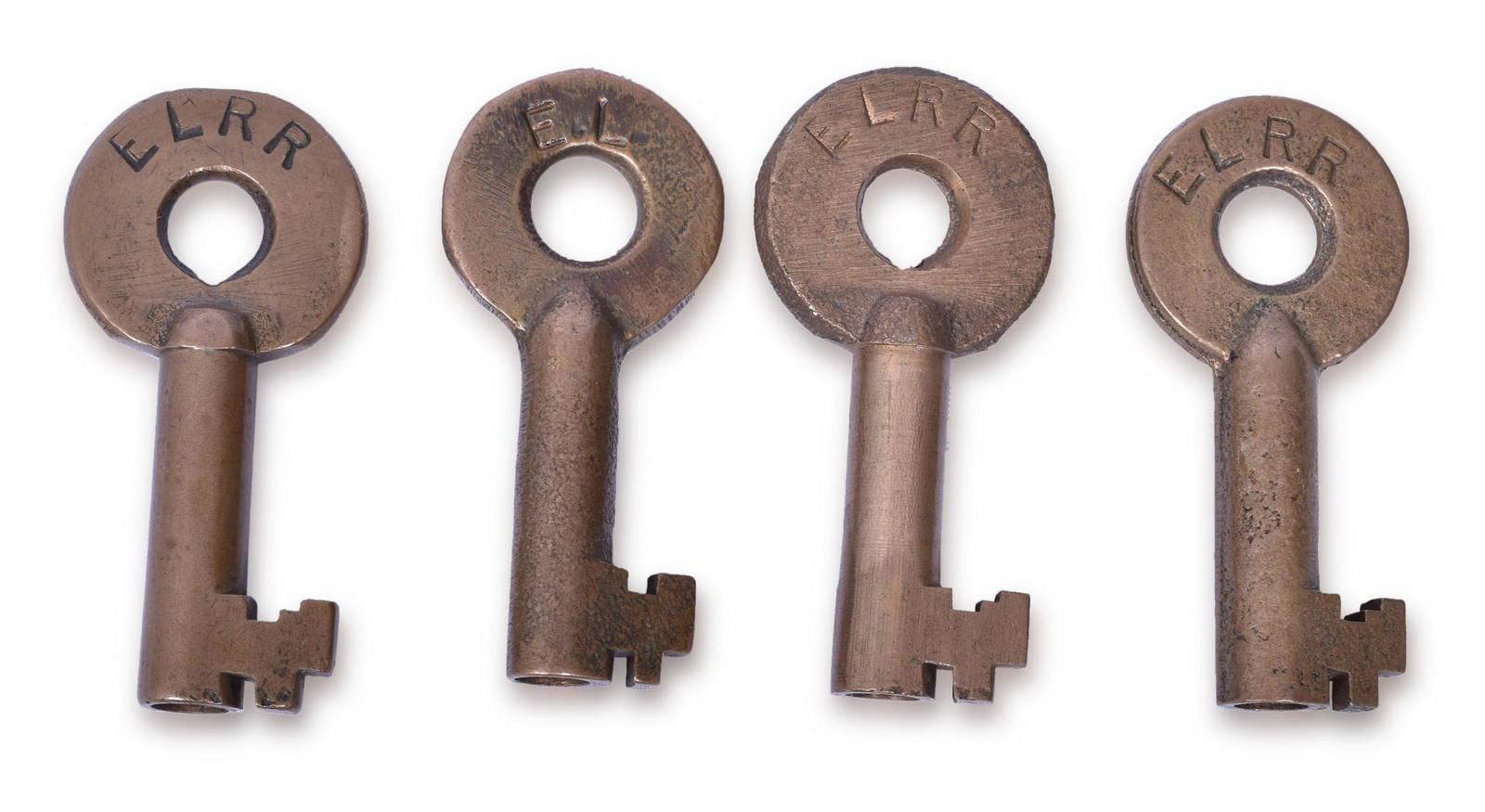 Four Erie Lackawanna Railroad Brass Keys Auction