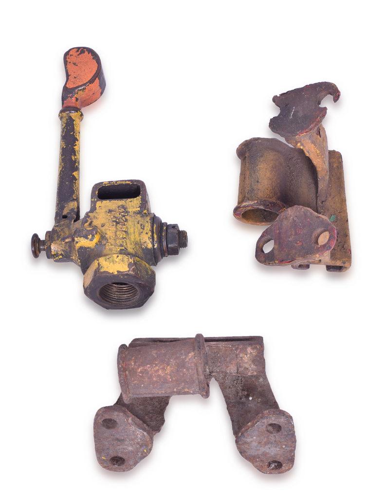 Sherburn Railroad Caboose Whistle And Cast Iron Marker Lamp Brackets